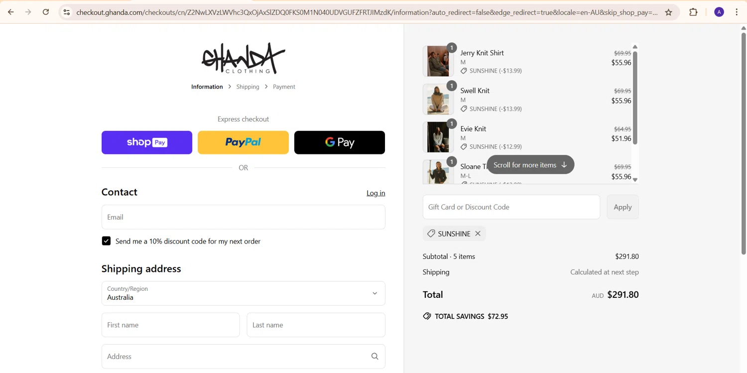 Ghanda Clothing Promo Codes (6 Verified) - 25% Off Jun 2025