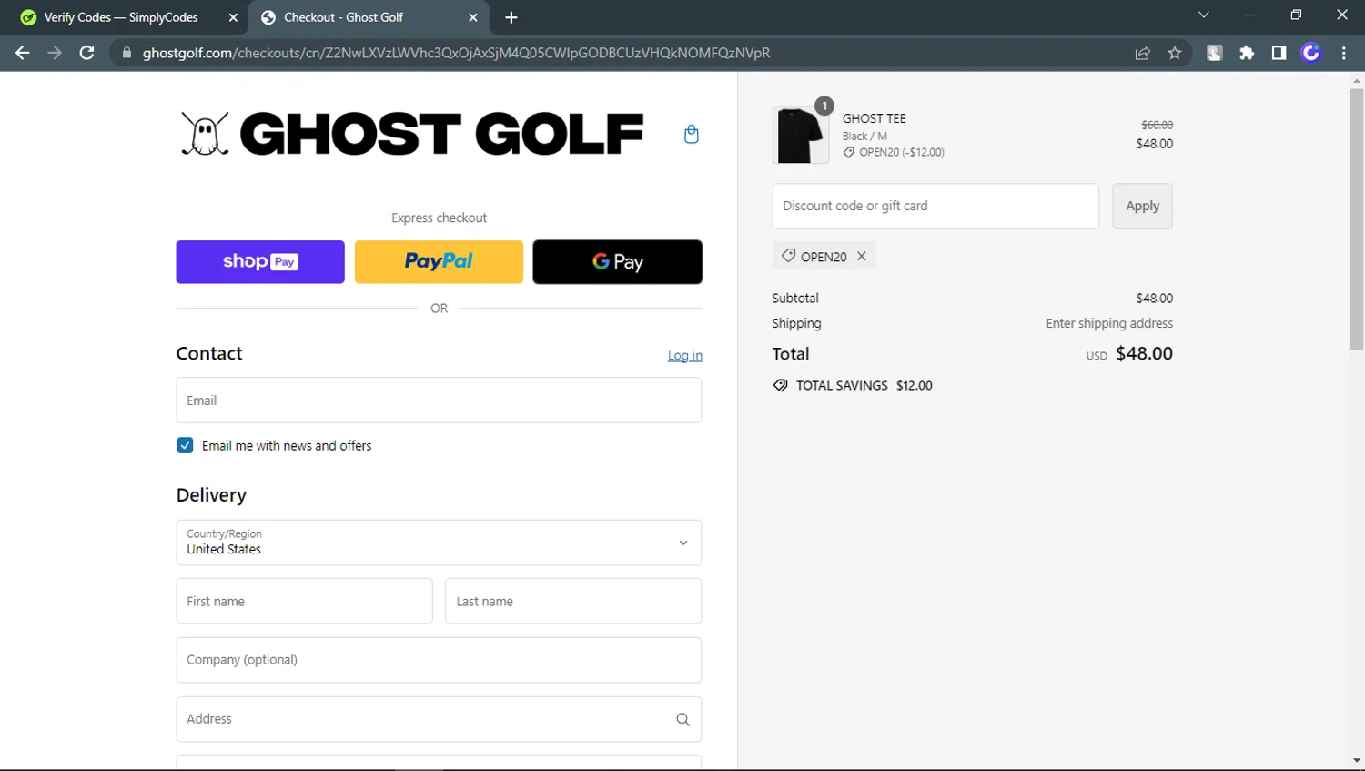Ghost Golf Promo Codes – 20% Off | July 2024