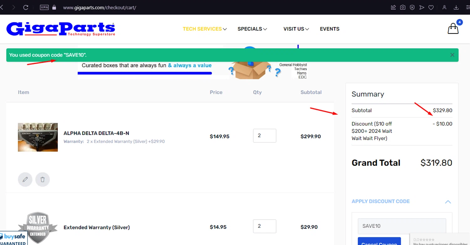 GigaParts Discount Codes - 30% Off | September 2024