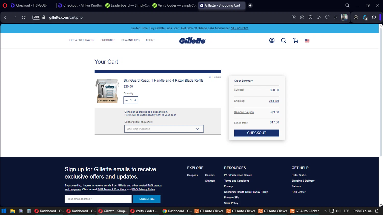 Gillette Coupons - 15% Off | October 2024