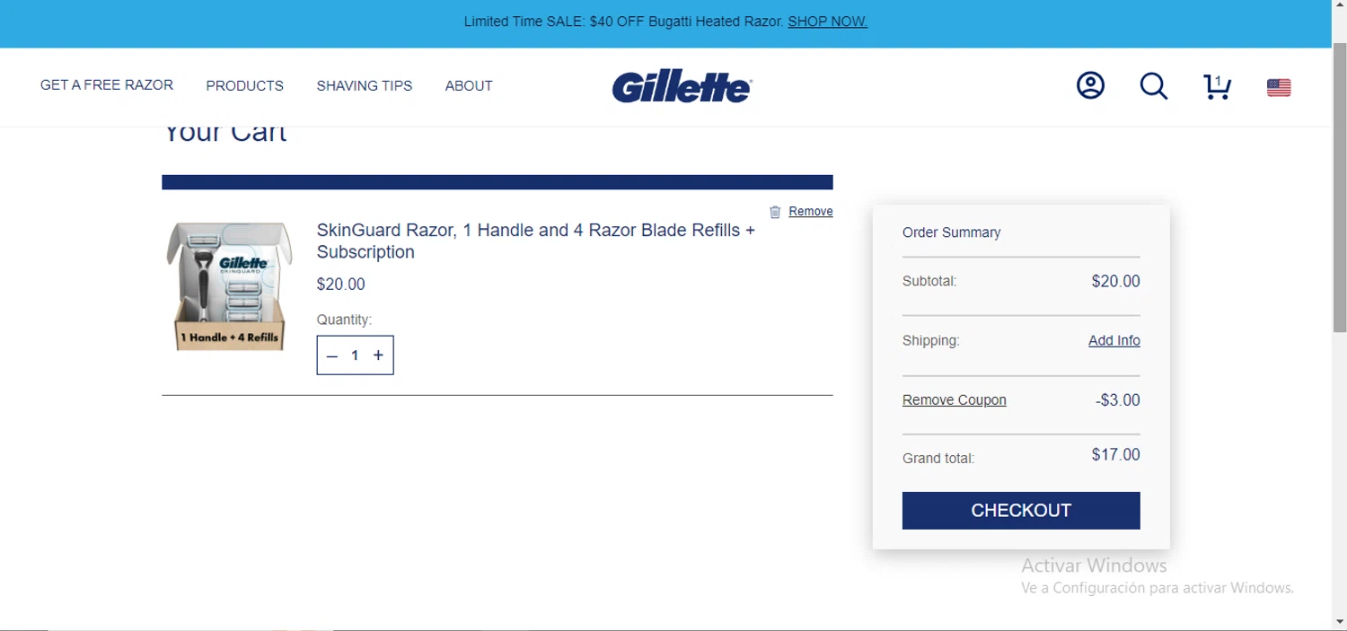 Gillette Coupons - 15% Off | November 2024