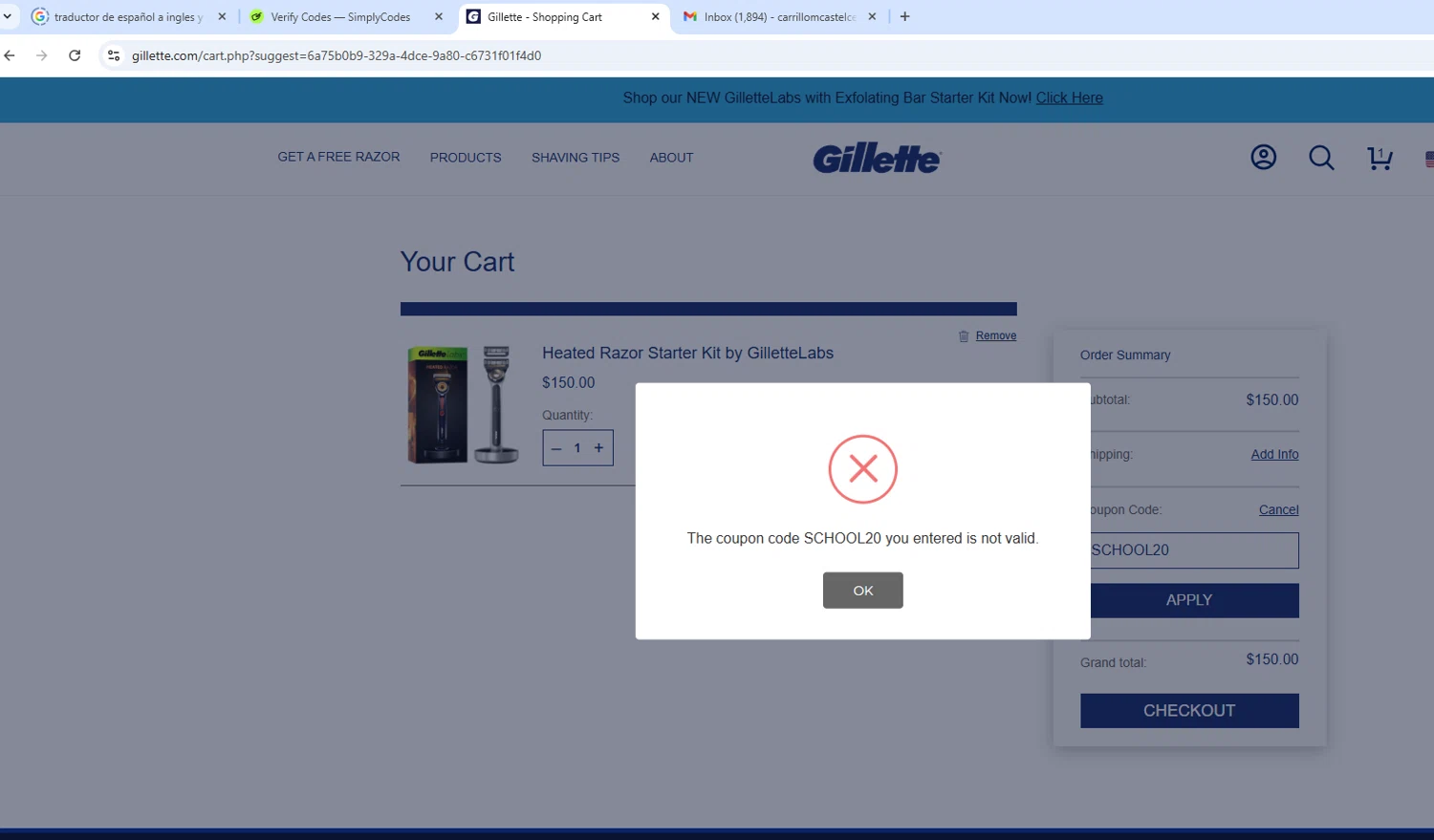 Gillette Promo Codes (5 Verified) - 15% Off w/Code Oct 2025