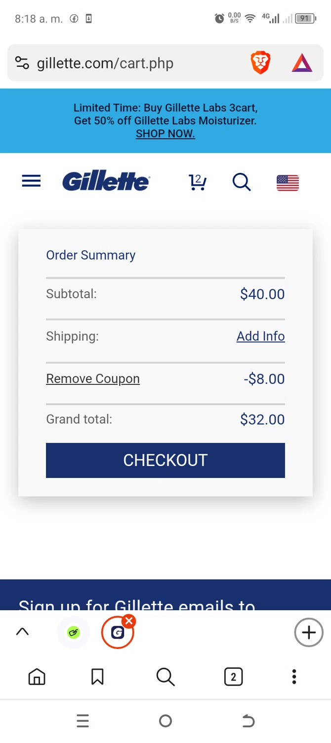 Gillette Coupons - 15% Off | October 2024