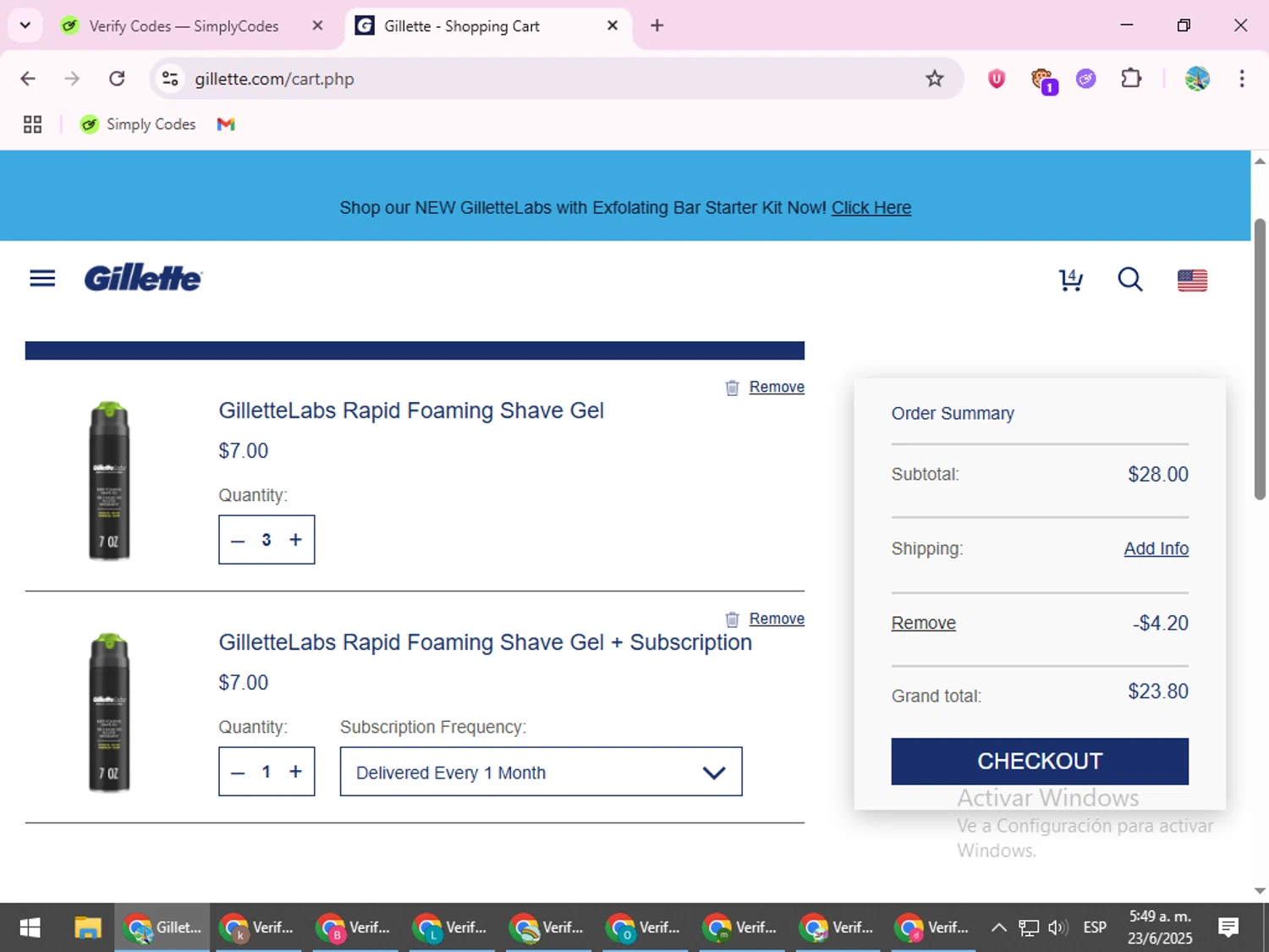 Gillette Promo Codes (5 Verified) - 15% Off w/Code Oct 2025