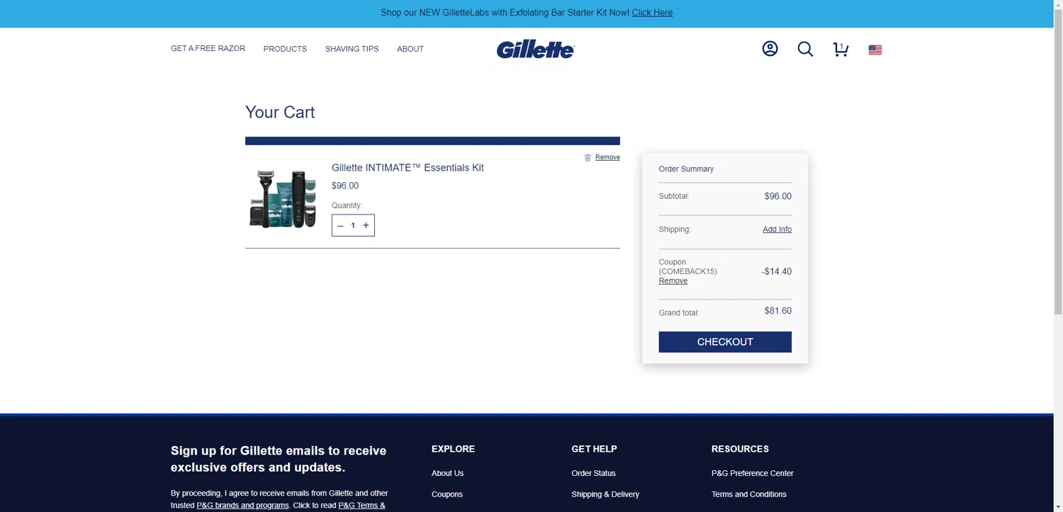 Gillette Promo Codes - 15% Off (7 Verified) Dec 2025