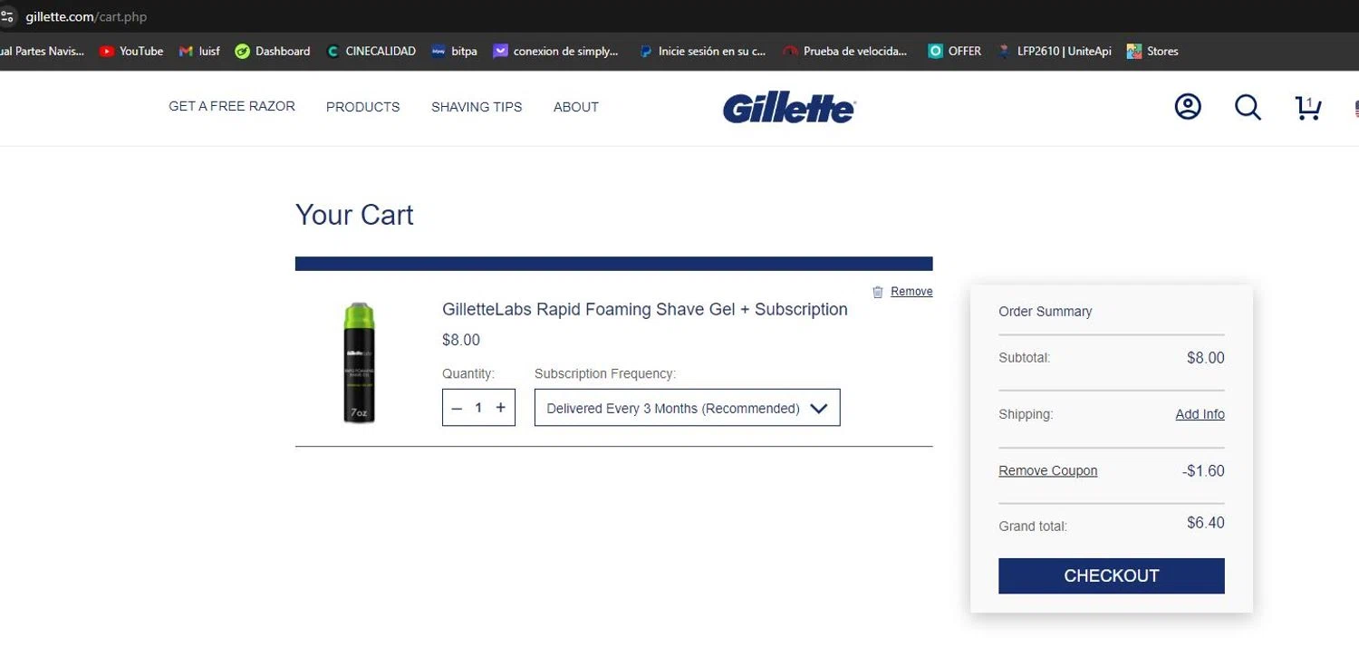 Gillette Coupons - 15% Off | November 2024
