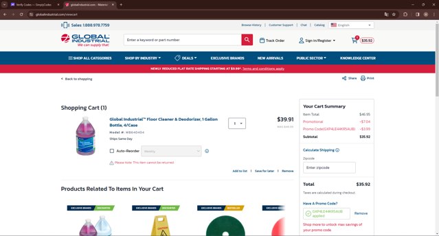 Global Industrial Promo Codes - 10% Off Discount Aug 2025