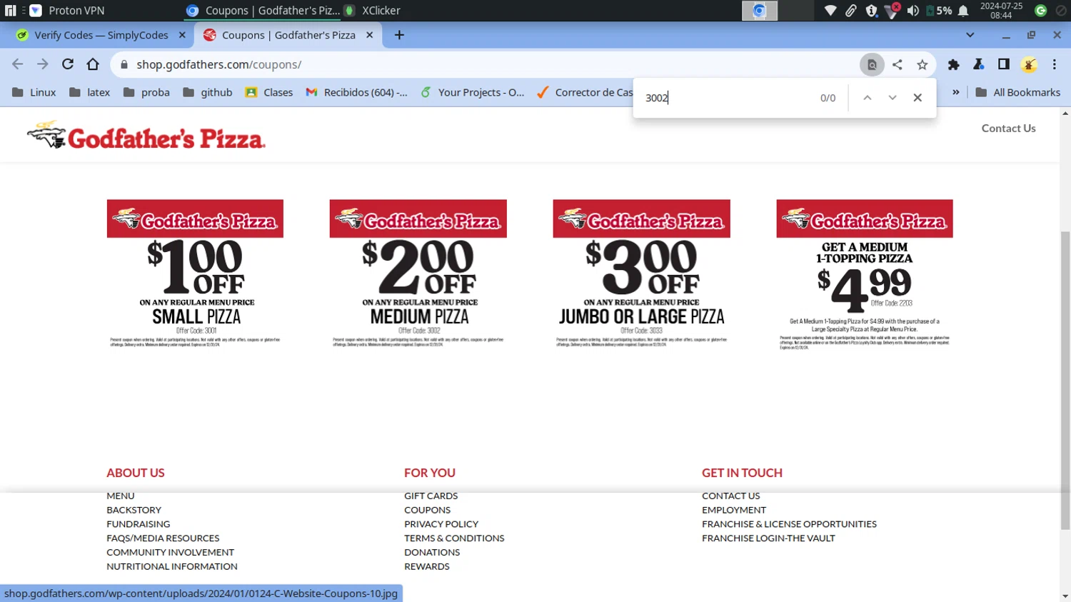 Godfather's Pizza Coupons - $2 Off | September 2024