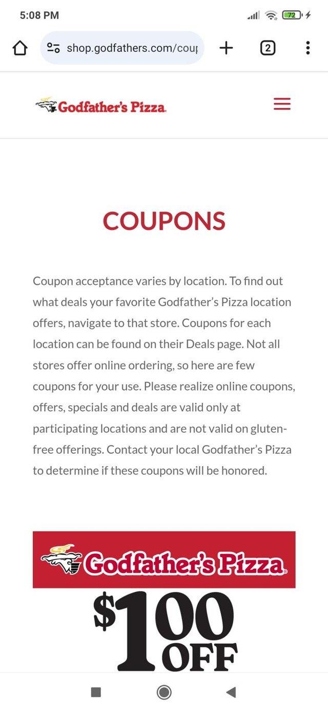 Godfather's Pizza Promo Codes - $300 Off Jun 2025