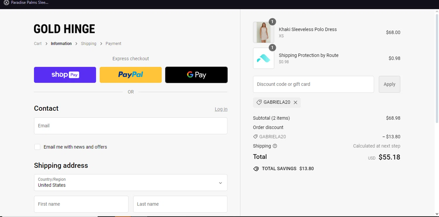 Gold Hinge Coupons - 20% Off | October 2024