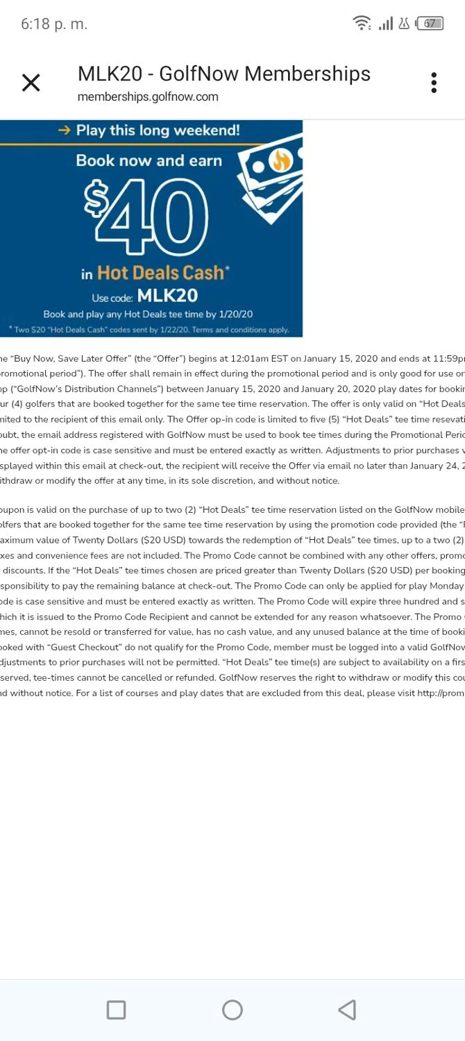 GolfNow Promo Codes - 30% Off (6 Verified) Dec 2025