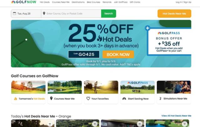 GolfNow Promo Codes (2 Verified) - 10% Off Sitewide Sep 2025