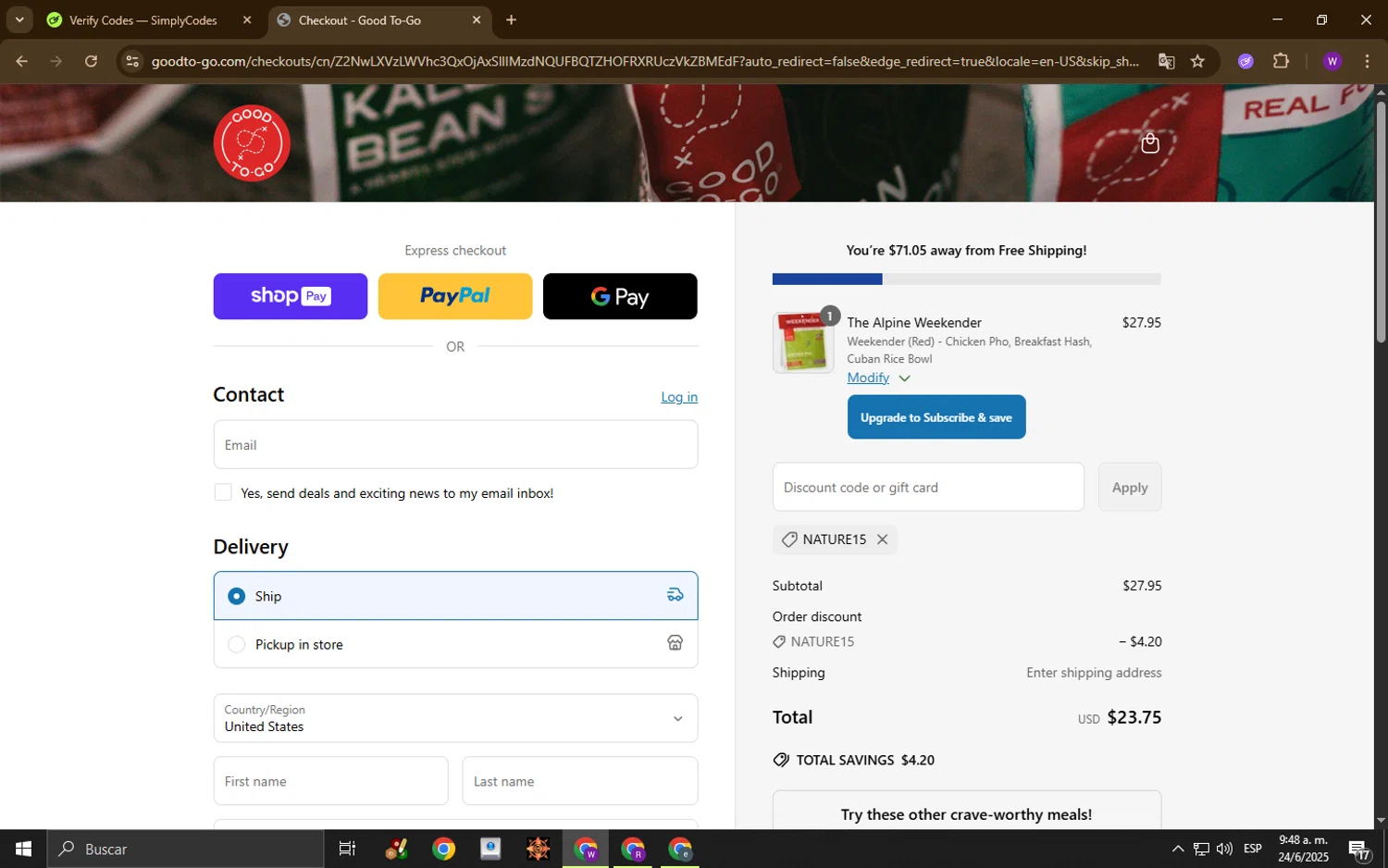 Good To-Go Promo Codes - 15% Off (6 Verified) Mar 2026