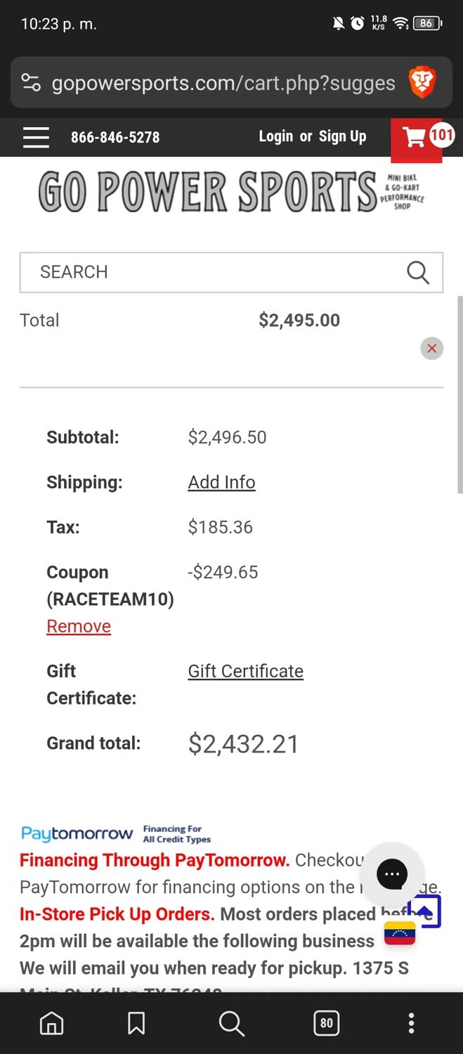 Go Power Sports Coupon Codes - 10% Off | October 2024