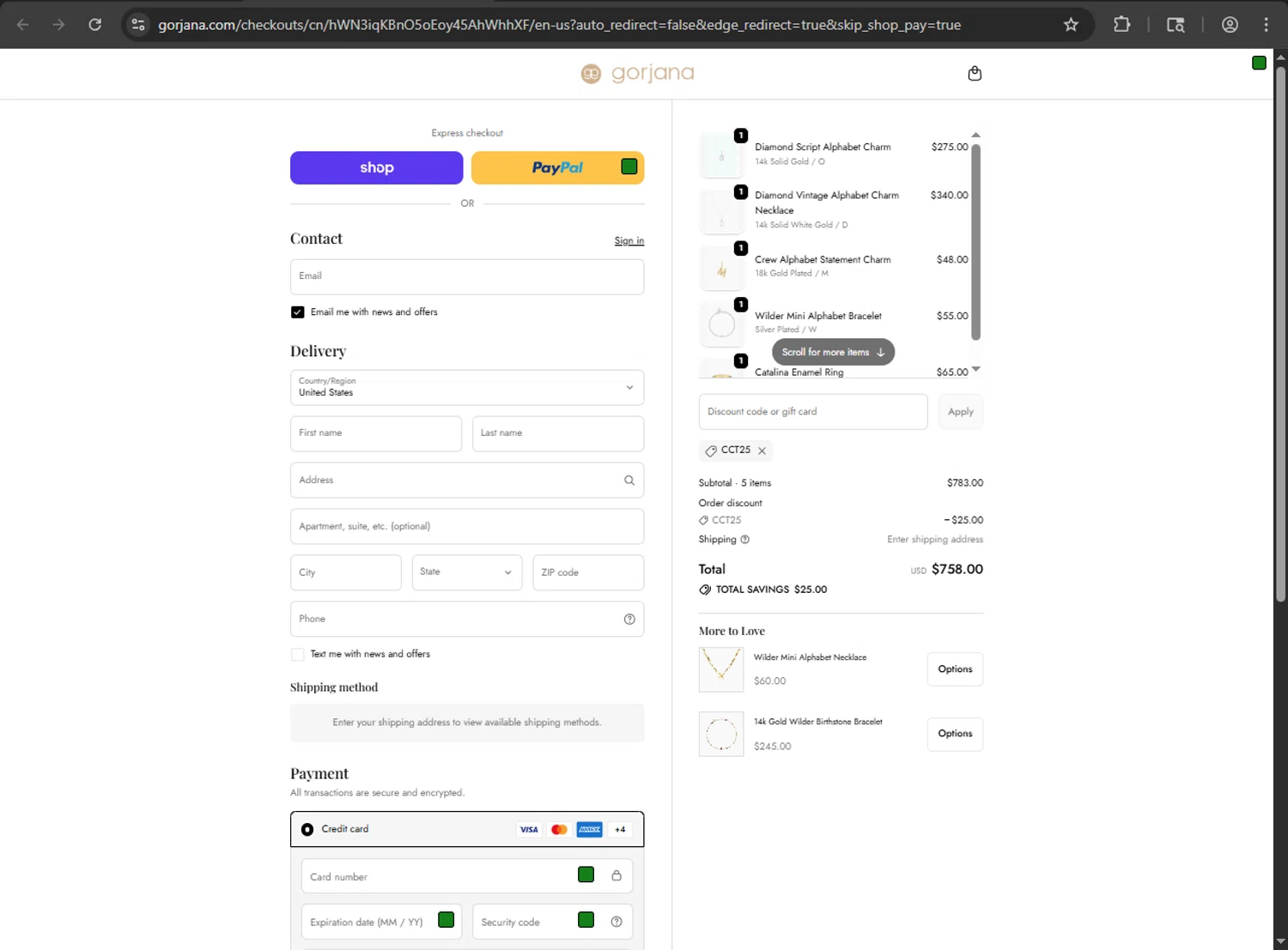 Gorjana Promo Codes (1 Verified) - $25 Off w/Code Oct 2025