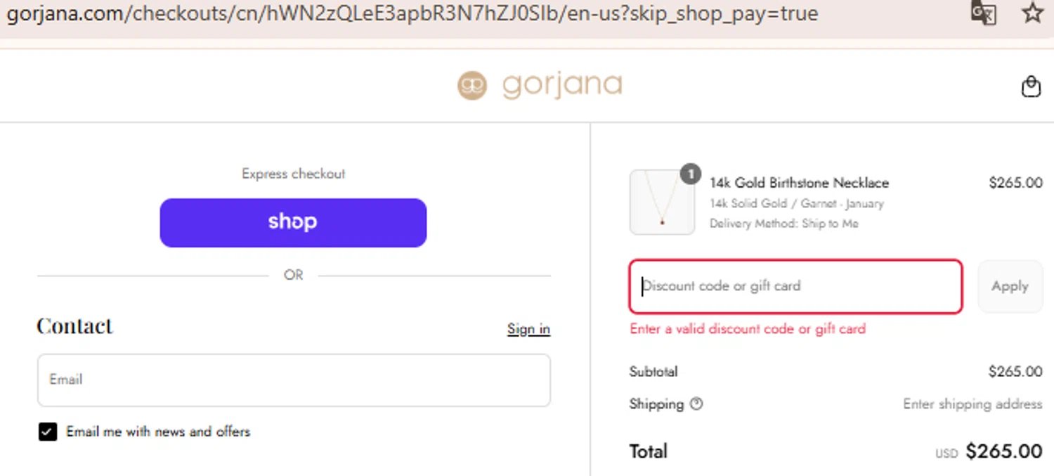 Gorjana Promo Codes (1 Verified) - $25 Off w/Code Oct 2025