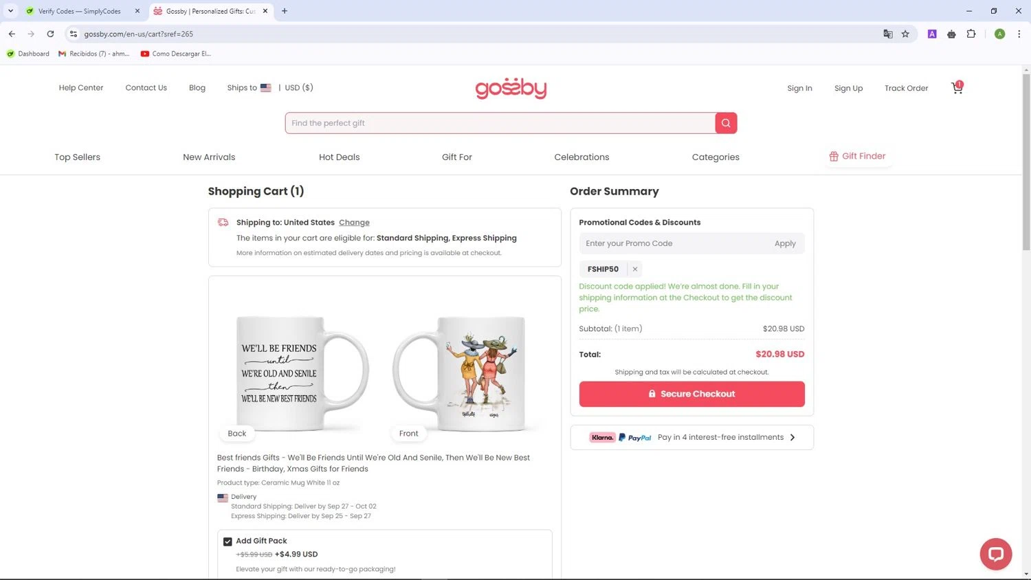 Gossby Promo Codes - 50% Off | September 2024