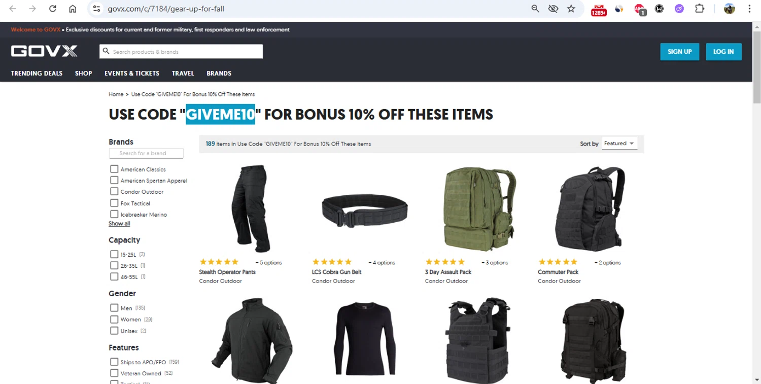 GovX Discount Codes - $25 Off Coupons Mar 2025