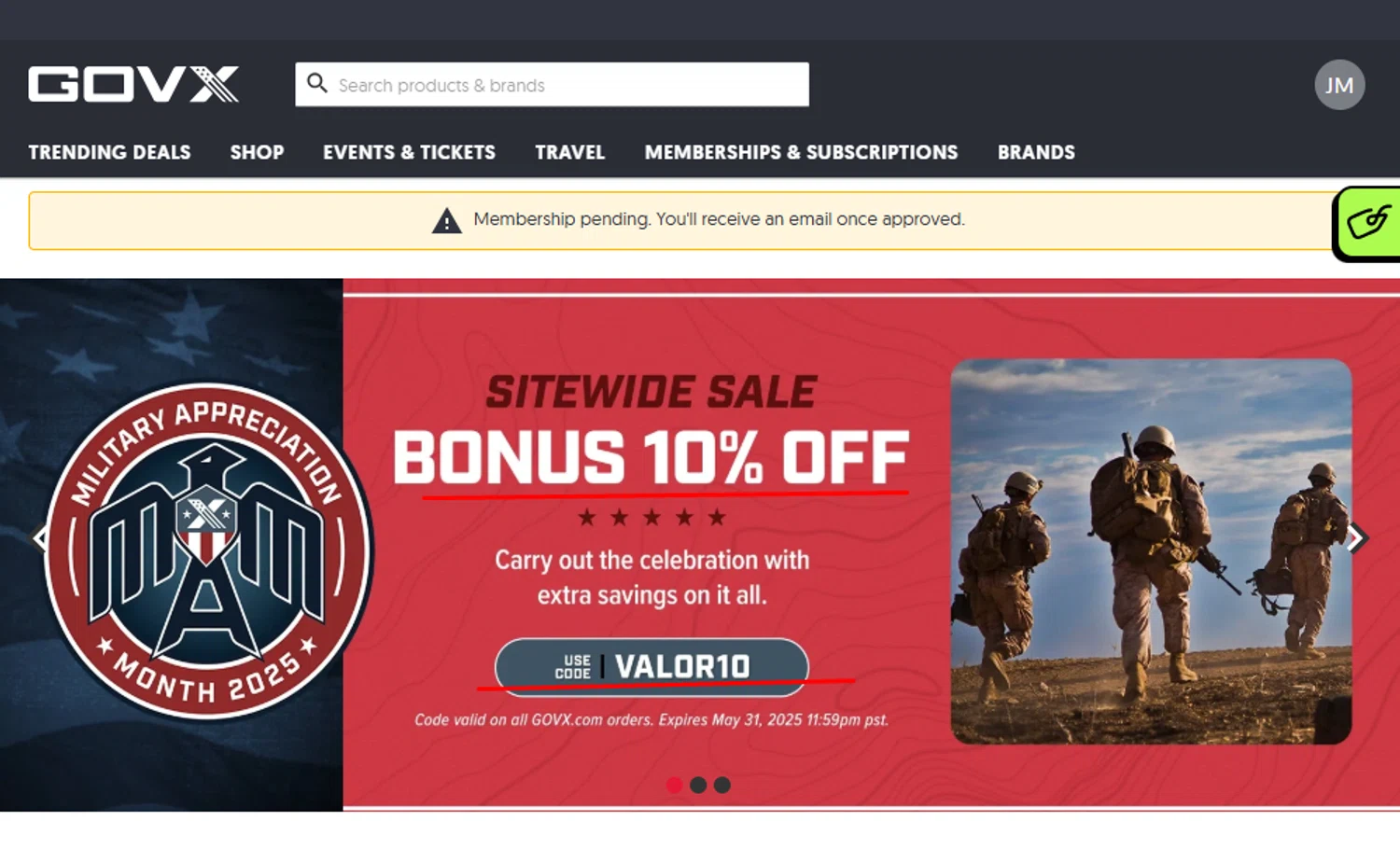 GovX Promo Codes - $10 Off Coupons Jul 2025