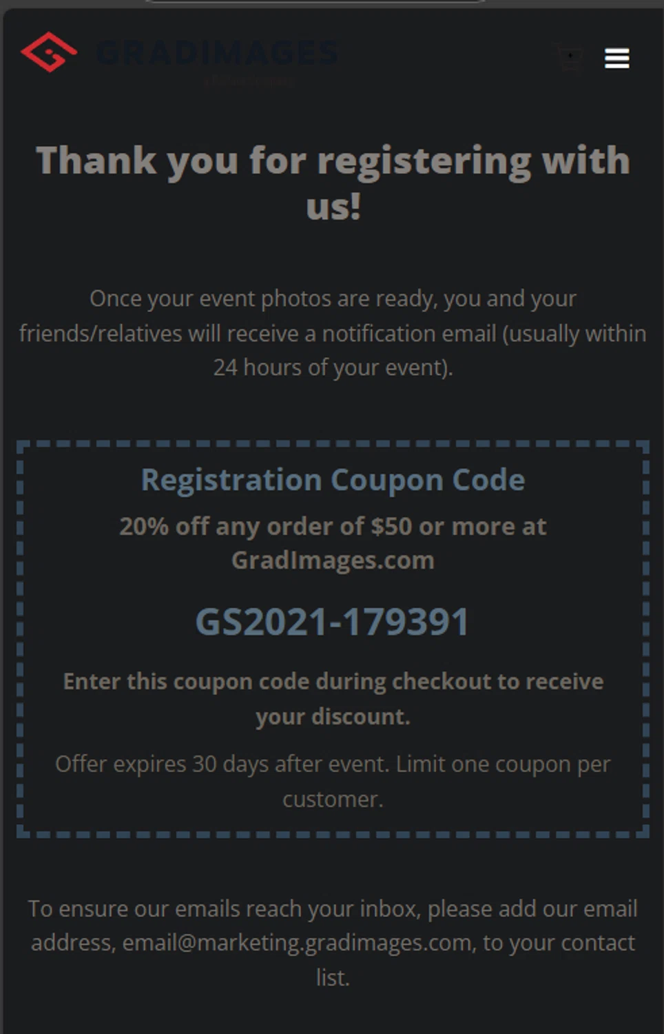 GradImages Promo Codes (3 Verified) - 20% Off Jan 2025