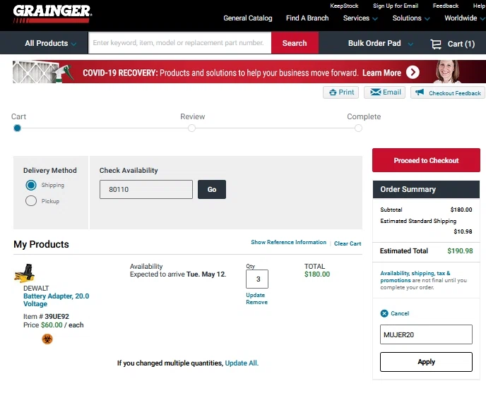 Grainger Promo Codes - 10% Off w/Code Coupons Jan 2026