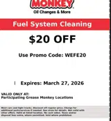 Grease Monkey Auto Promo Codes - $20 Off Jun 2026