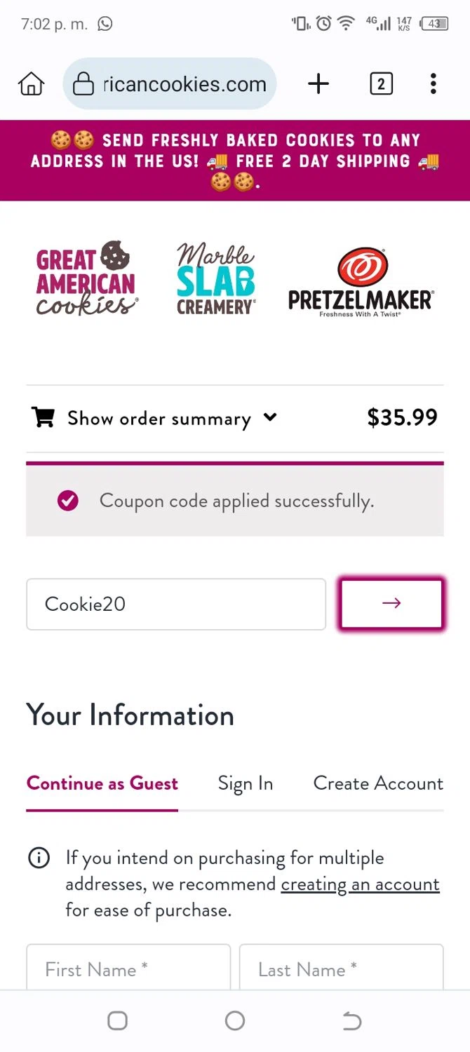 Great American Cookies Coupons - 15% Off | September 2024