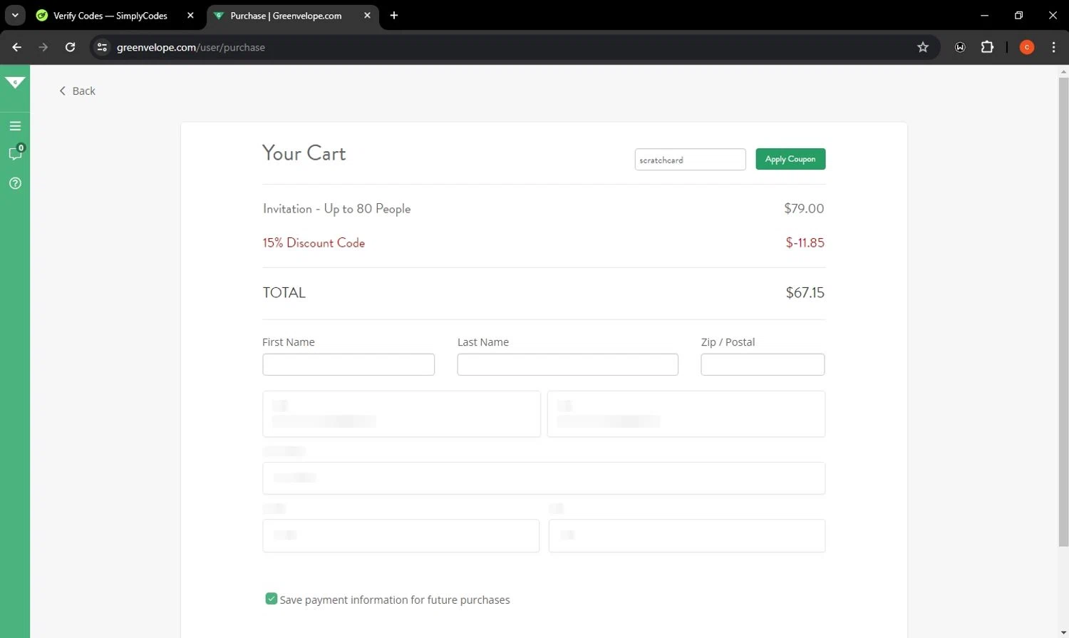 GreenVelope Coupon Codes - 15% Off | November 2024