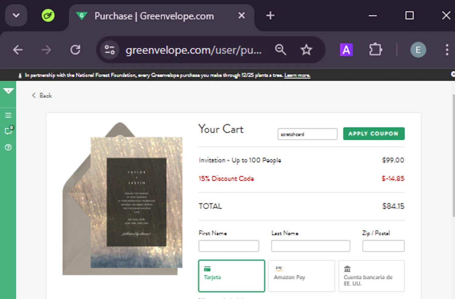 GreenVelope Coupon Codes - 15% Off | January 2025