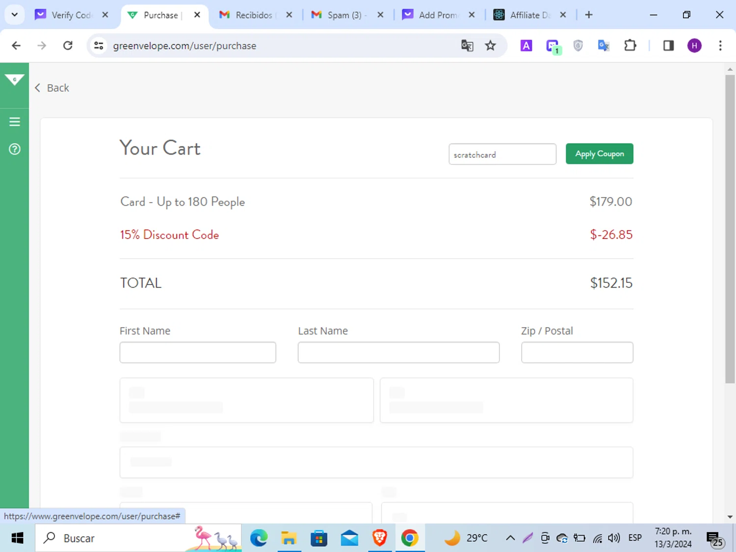 GreenVelope Coupon Codes - $10 Off | October 2024