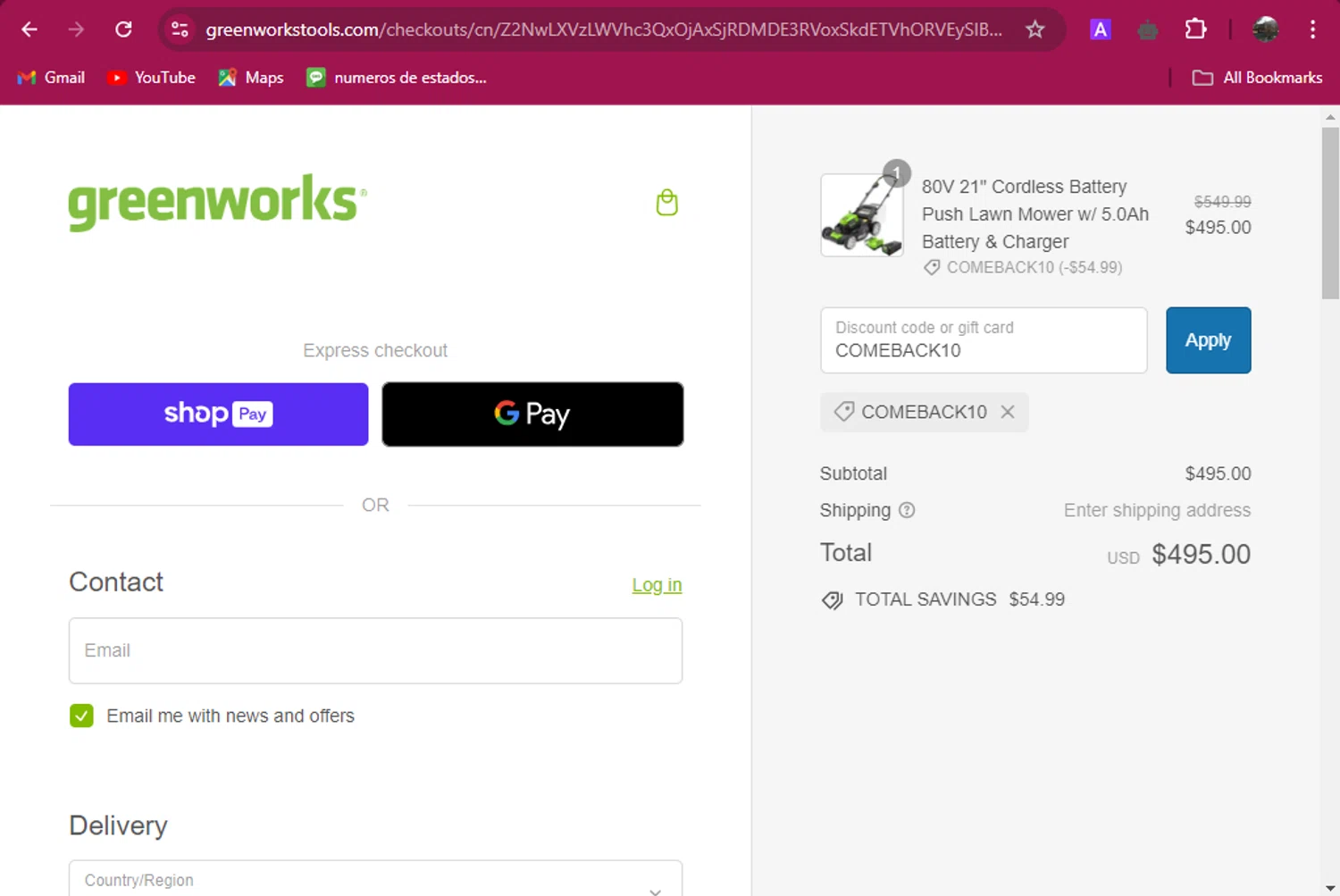 Greenworks Tools Coupon Codes - 10% Off | August 2024