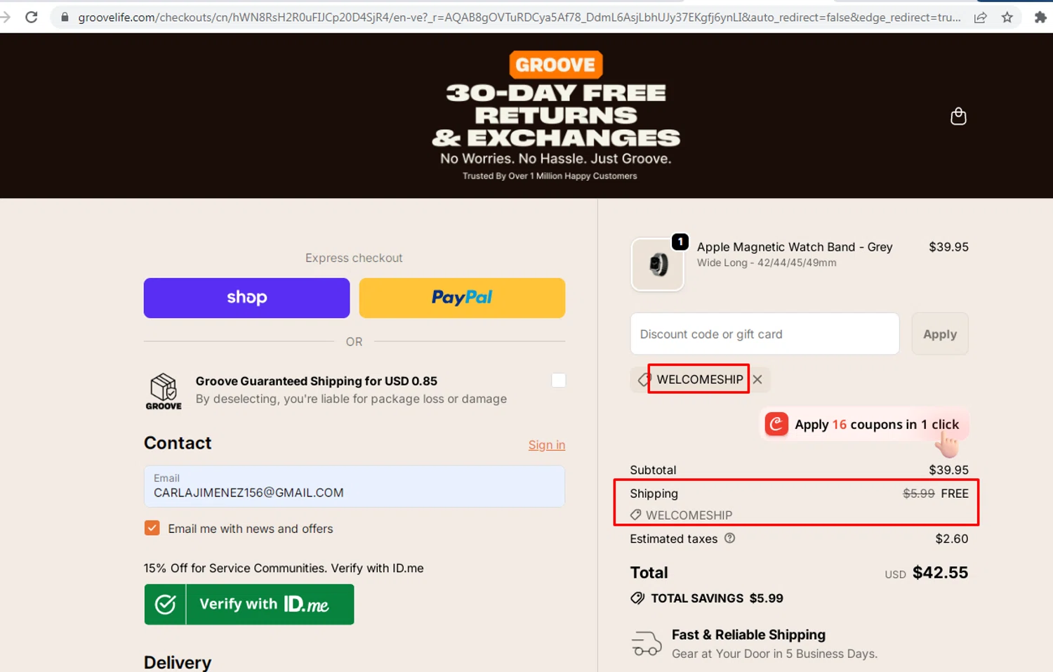 Groove Life Promo Codes - 15% Off (4 Verified) Mar 2026