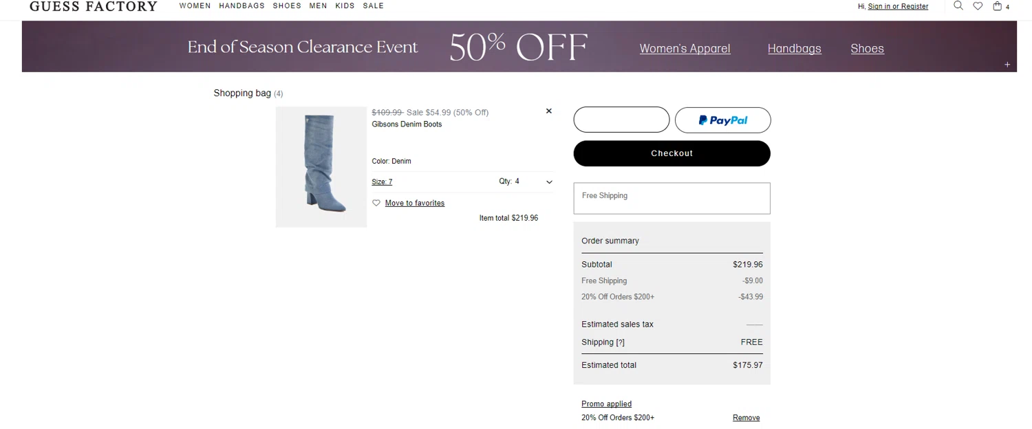 Guess Factory Coupons - 20% Off | January 2025