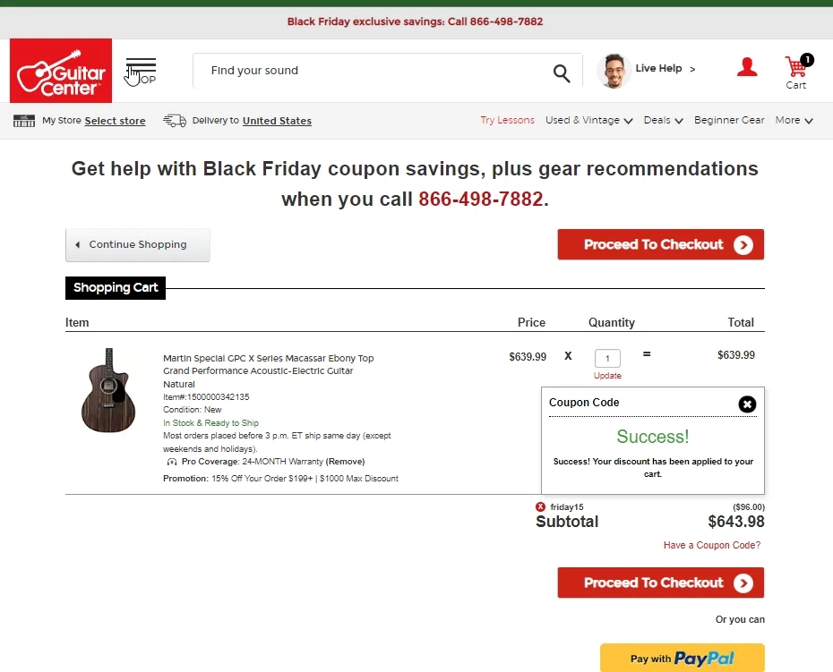 Guitar Center Coupon Codes & Black Friday 2024 Deals - 15% Off