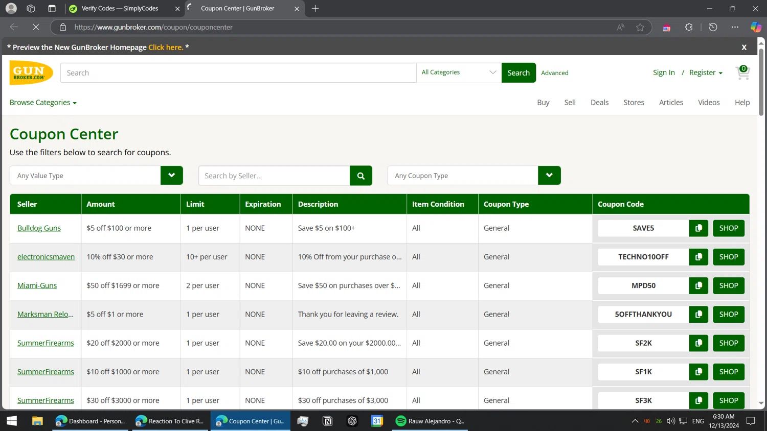 GunBroker.com Coupons - $25 Off | January 2025