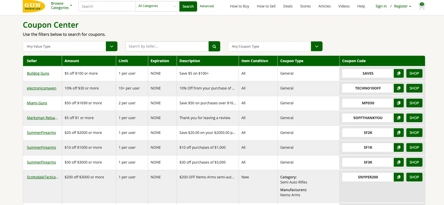 GunBroker.com Promo Codes - $5 Off (6 Verified) Dec 2025