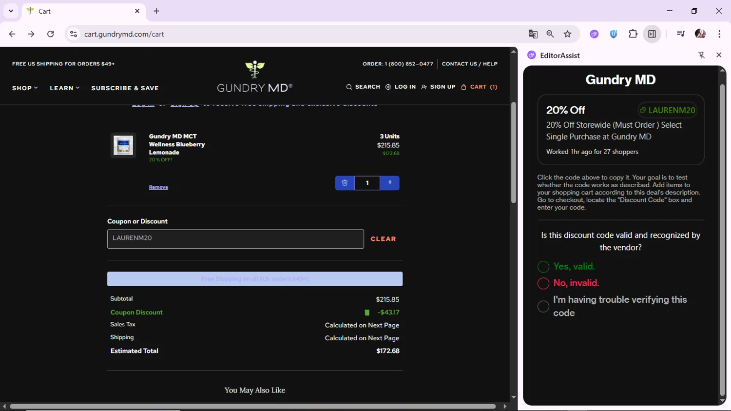 Gundry MD Promo Codes (19 Verified) - 25% Off Oct 2025