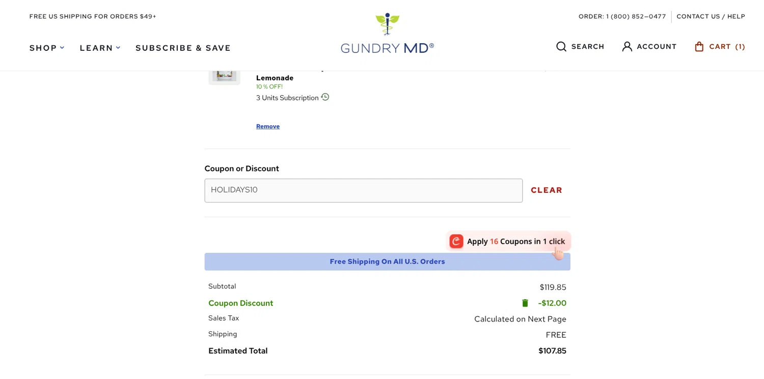 Gundry MD Promo Codes - 15% Off (25 Verified) Dec 2025