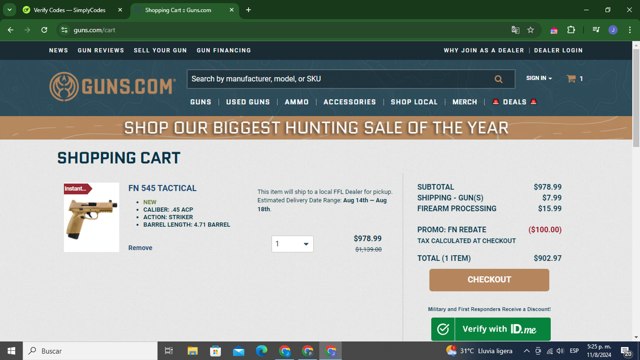 Guns.com Promo Codes - 45% Off | December 2024