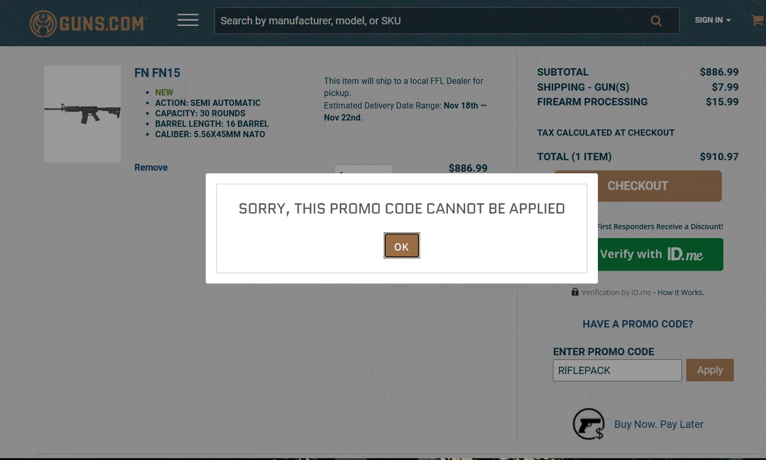 Guns.com Promo Codes (5 Verified) - 45% Off w/ Code Jan 2025