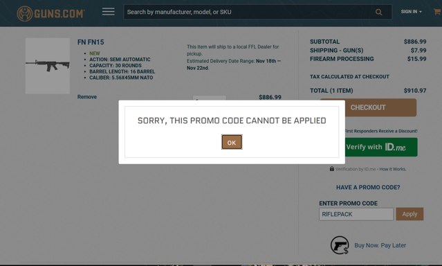 Guns.com Promo Codes (5 Verified) - 45% Off w/ Code Jan 2025