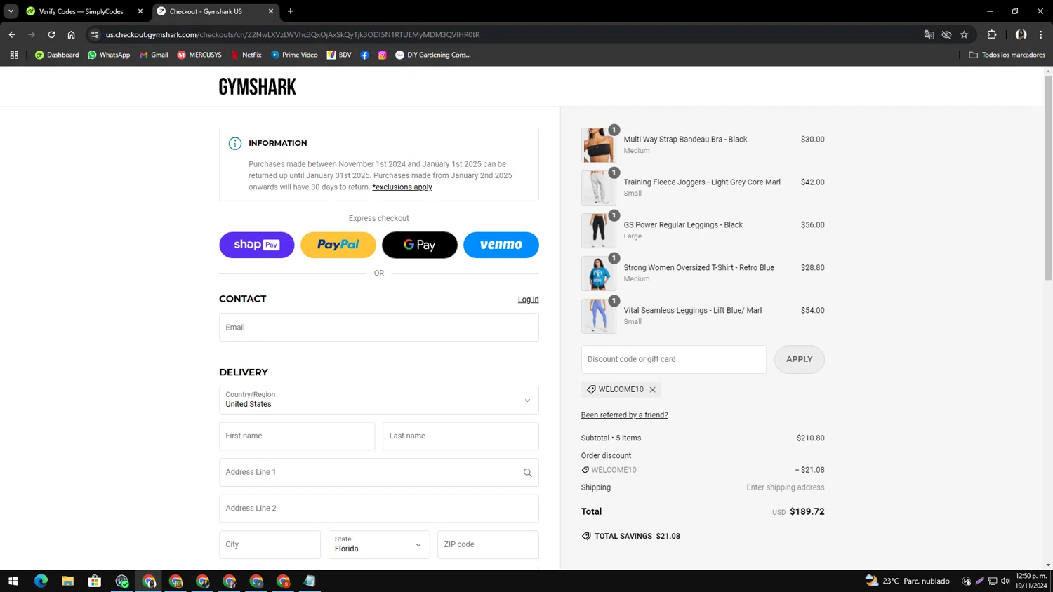 Gymshark Discount Codes - 10% Off | January 2025