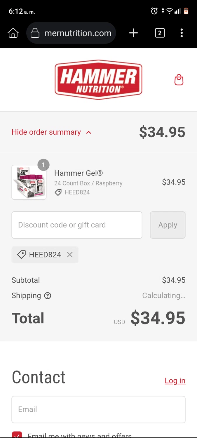 Hammer Nutrition Promo Codes - 40% Off | November 2024