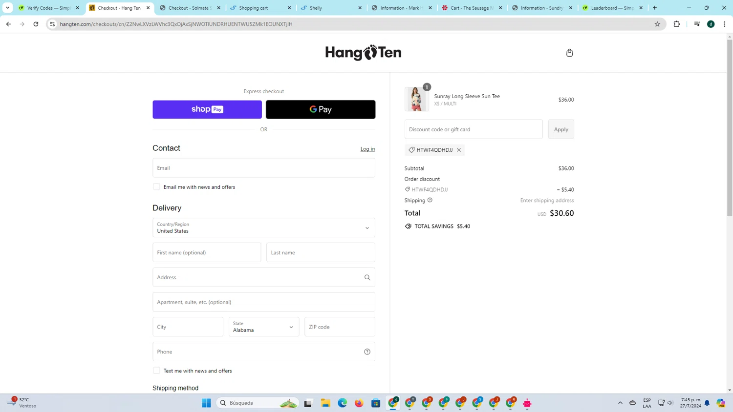 Hang Ten Coupons - 15% Off | December 2024