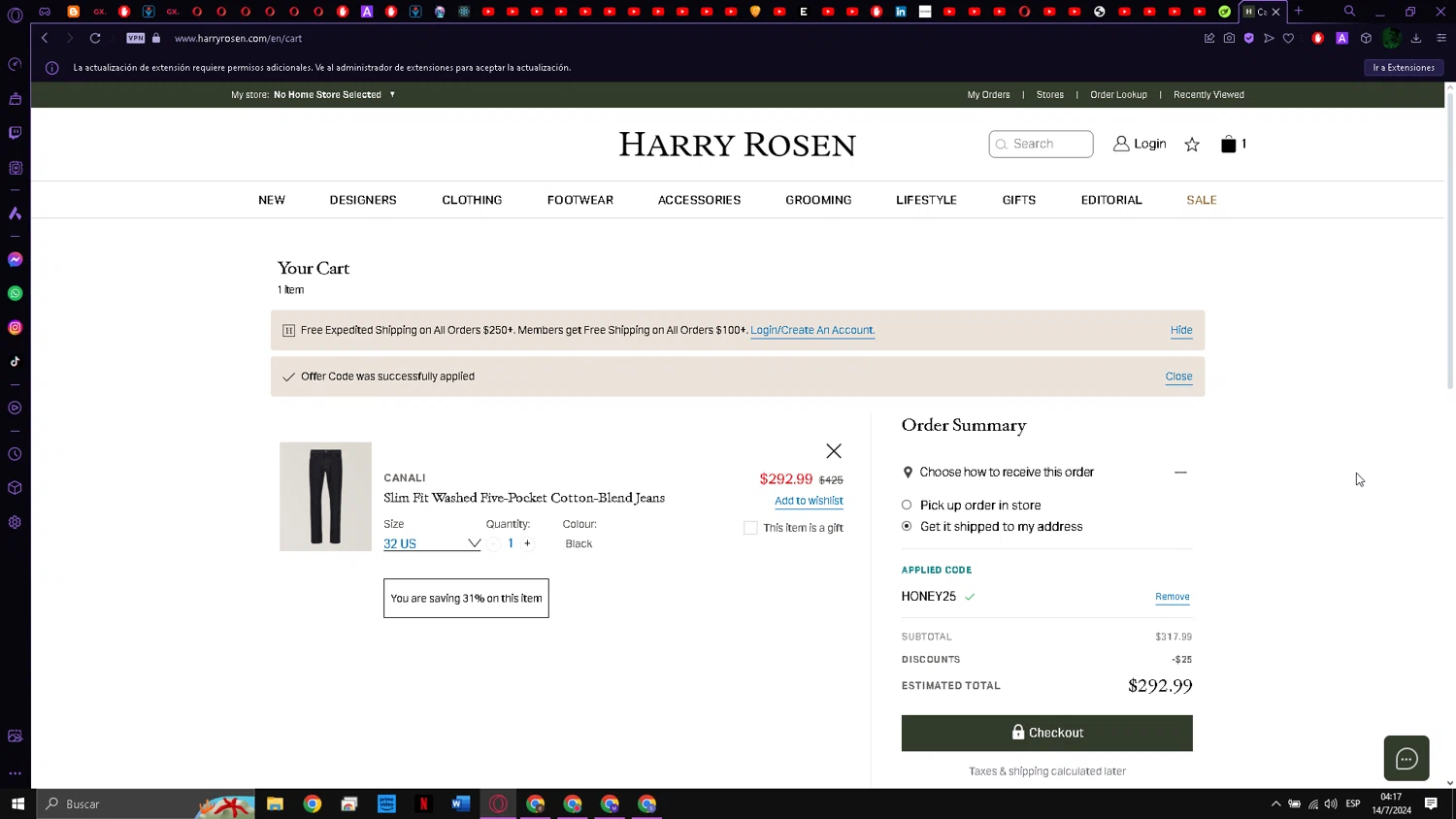 Harry Rosen Promo Codes - $25 Off | November 2024