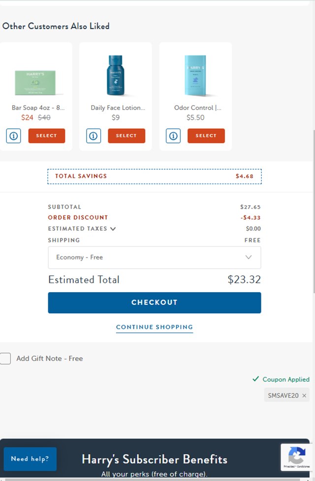 Harry's Coupon Codes (38 Verified) - 20% Off Jan 2025