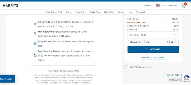 Harry's Coupon Codes (38 Verified) - 20% Off Jan 2025