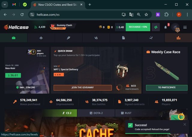 Hellcase Promo Codes (9 Verified) - 10% Off w/Code Apr 2025