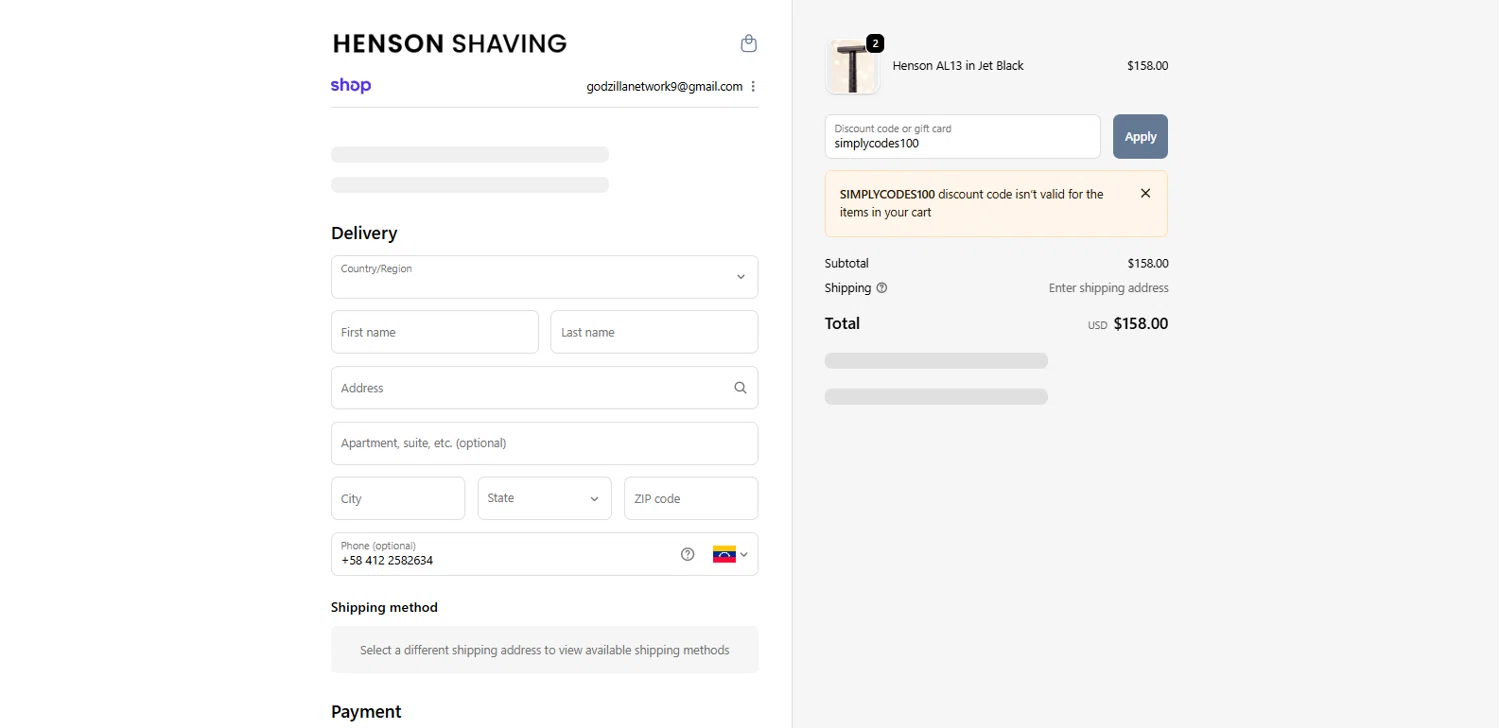 Henson Shaving Coupons & w/Code Discounts Jan 2026
