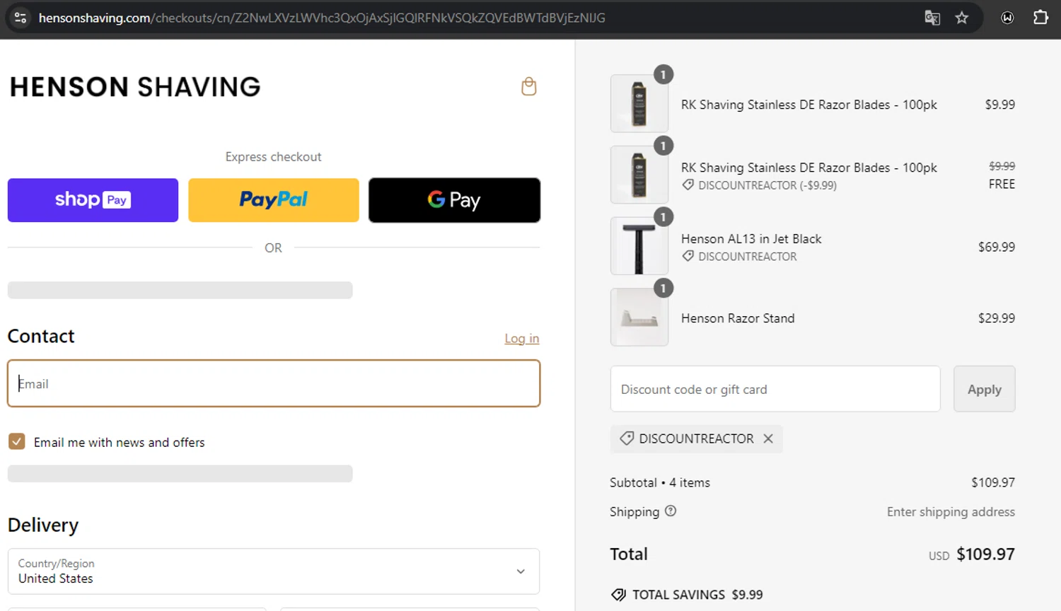Henson Shaving Discount Codes - $9 Off | October 2024